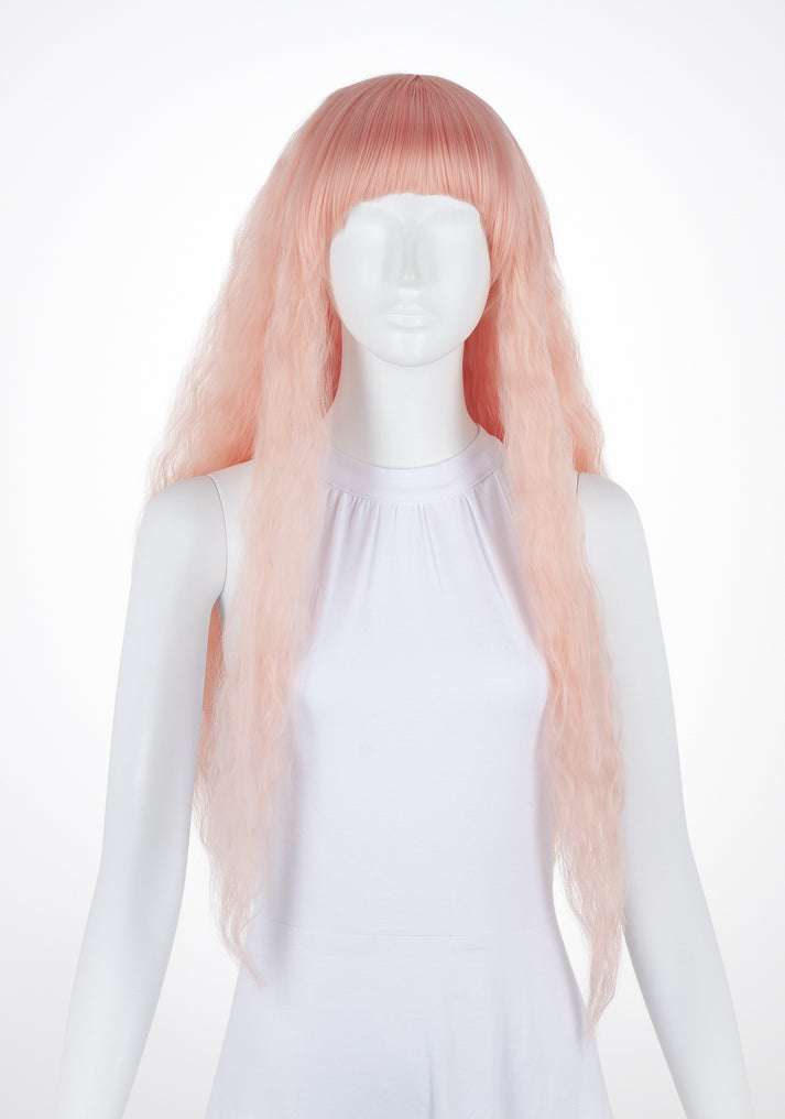 Ashley Classic - Long Crimped Wavy Wig with Bangs – Arda Wigs USA