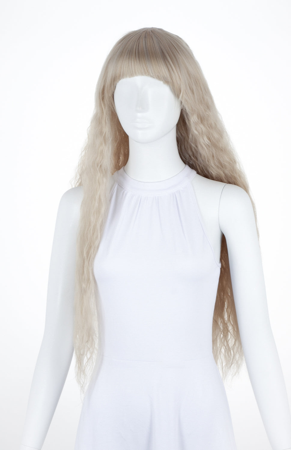 Ashley Classic - Long Crimped Wavy Wig with Bangs – Arda Wigs USA