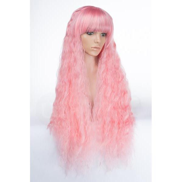 Ashley Classic - Long Crimped Wavy Wig with Bangs – Arda Wigs USA